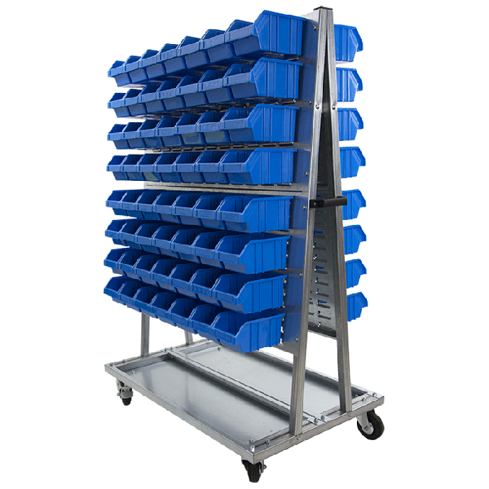 Chariot de rangement sur roues équipé de bacs 2L - Himaya Maroc